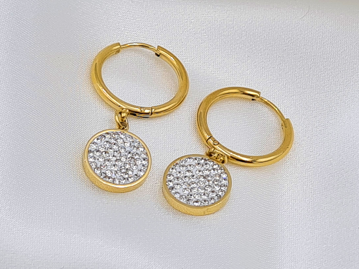 S0010 ΣΚΟΥΛΑΡΙΚΙΑ ΧΡΥΣΑ ΜΕ ΖΙΡΓΚΟΝ 4cm - 3Market