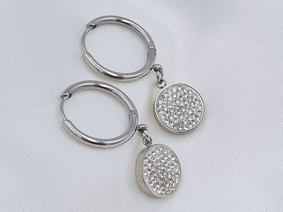 S0011 ΣΚΟΥΛΑΡΙΚΙΑ ΑΣΗΜΕΝΙΑ ΜΕ ΖΙΡΓΚΟΝ 4cm - 3Market